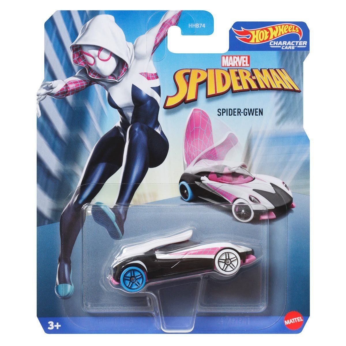 Машинка Mattel Hot Wheels Character Cars Marvel Spiderman Spider-Gwen ...