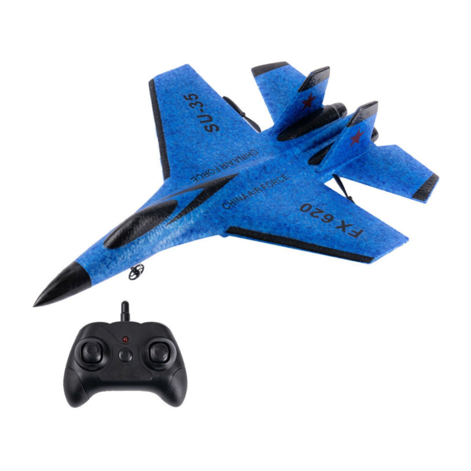 Радиоуправляемый самолет Fei Xiong SU-35 RTF 2.4G - FX620-BLUE купить на OZON по низкой цене ...