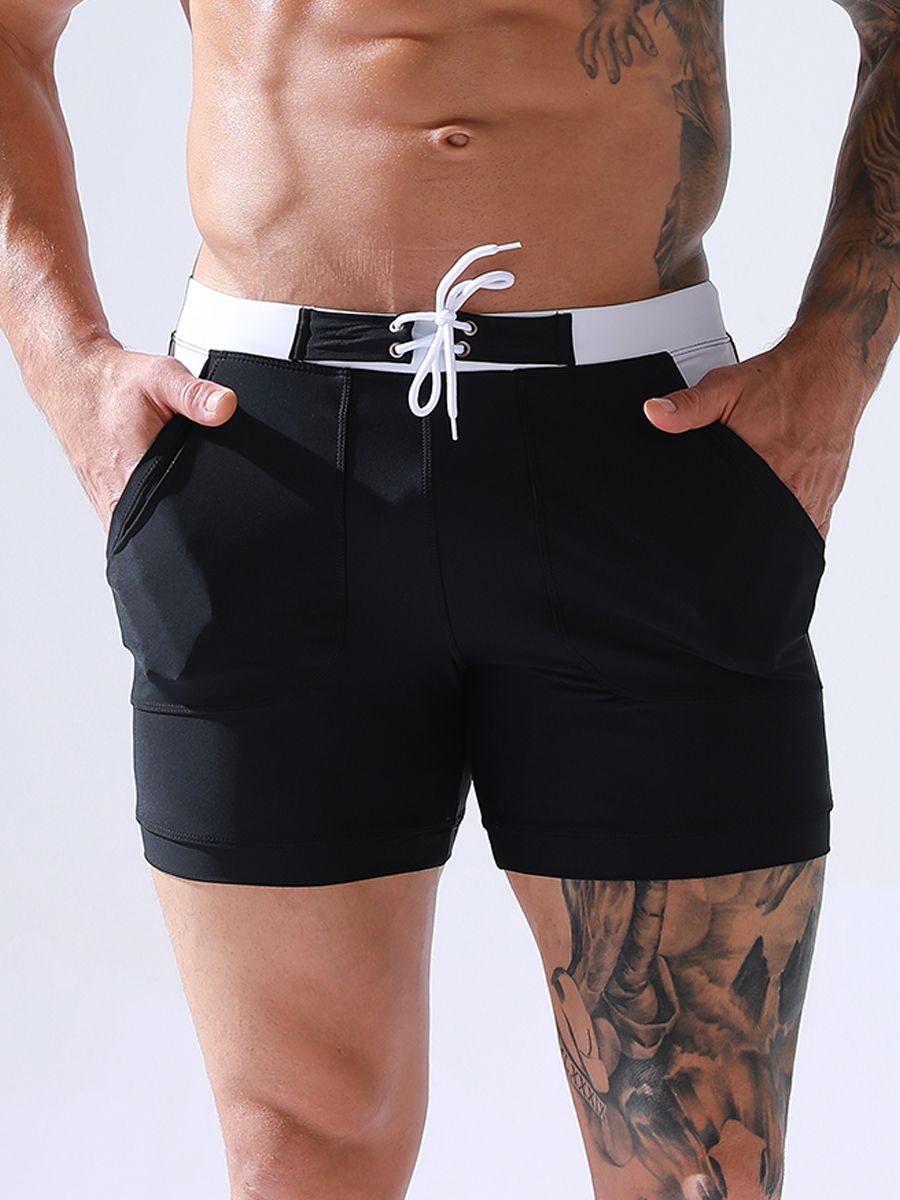 Плавки купальные Мужской Nator боксеры Нейлон, Спандекс белый, черный ...