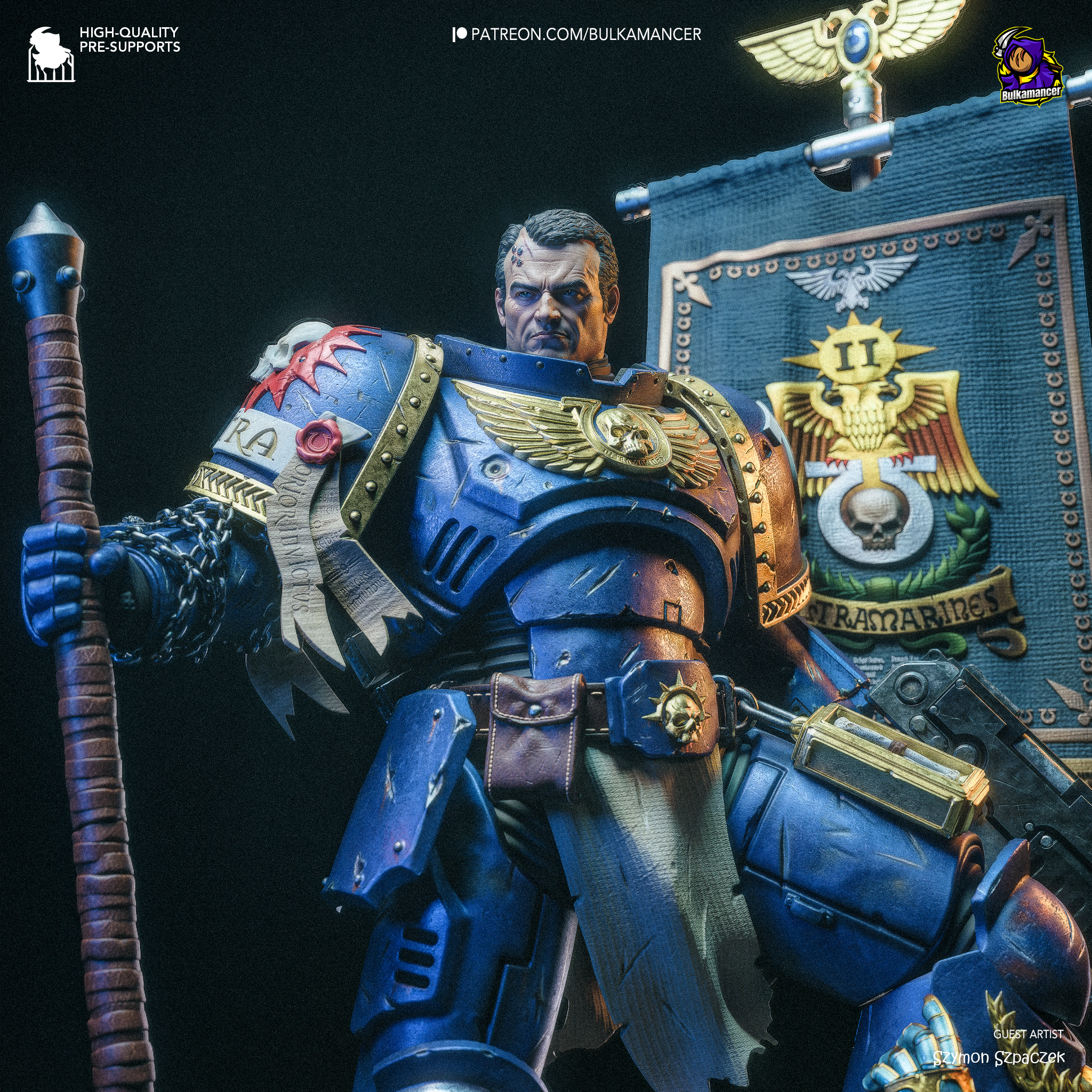Фигурка коллекционная Leutenant Titus / Лейтенант Тит / Warhammer 40k ...