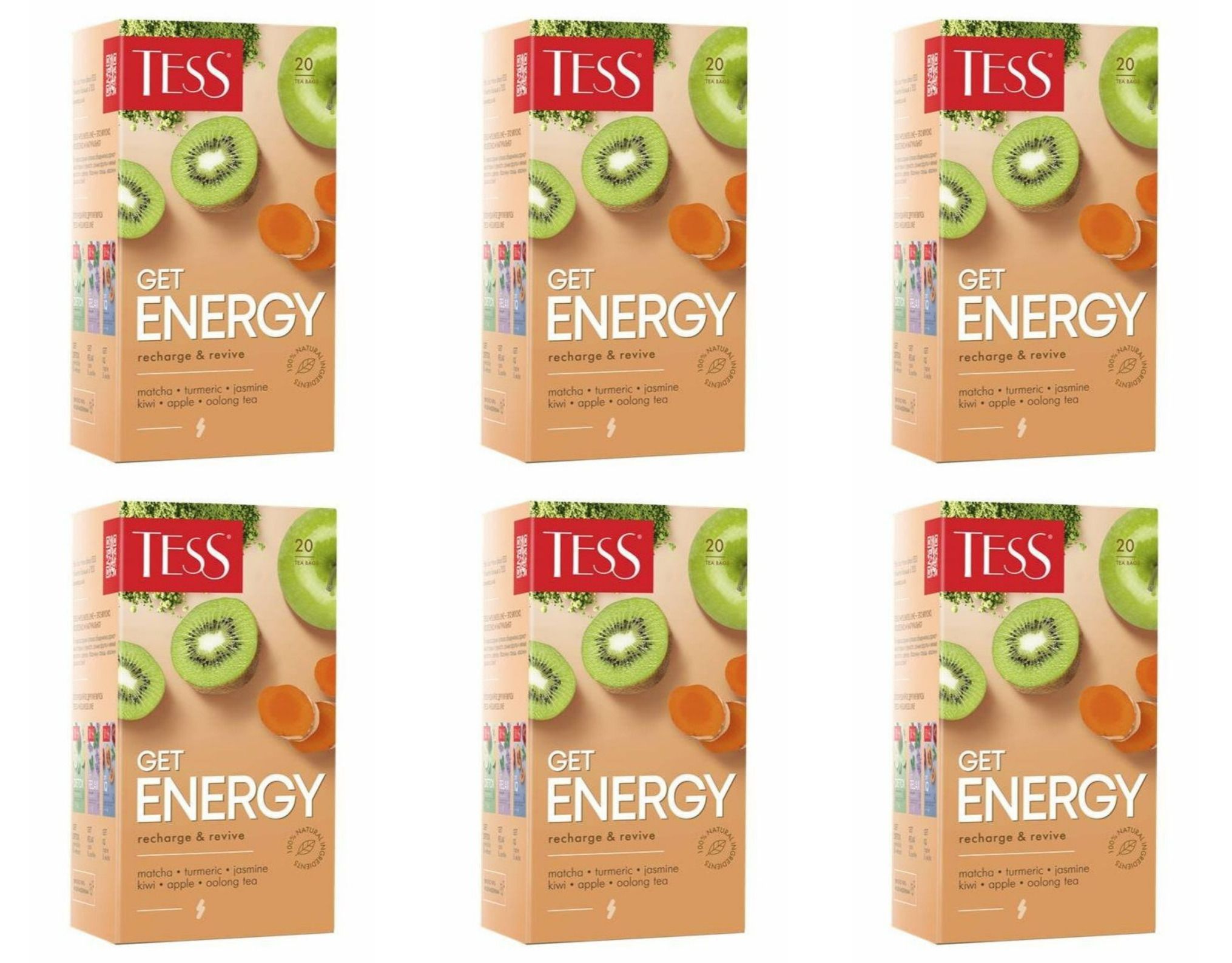 Tess Чай улун Get Energy, 20 пакетиков по 1,5 г, 6 уп купить на OZON по ...