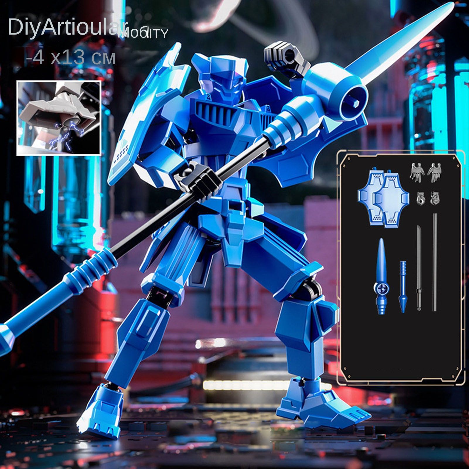 3D-печать крутой модели меха-воина Shield of Justice Mecha Warrior с ...