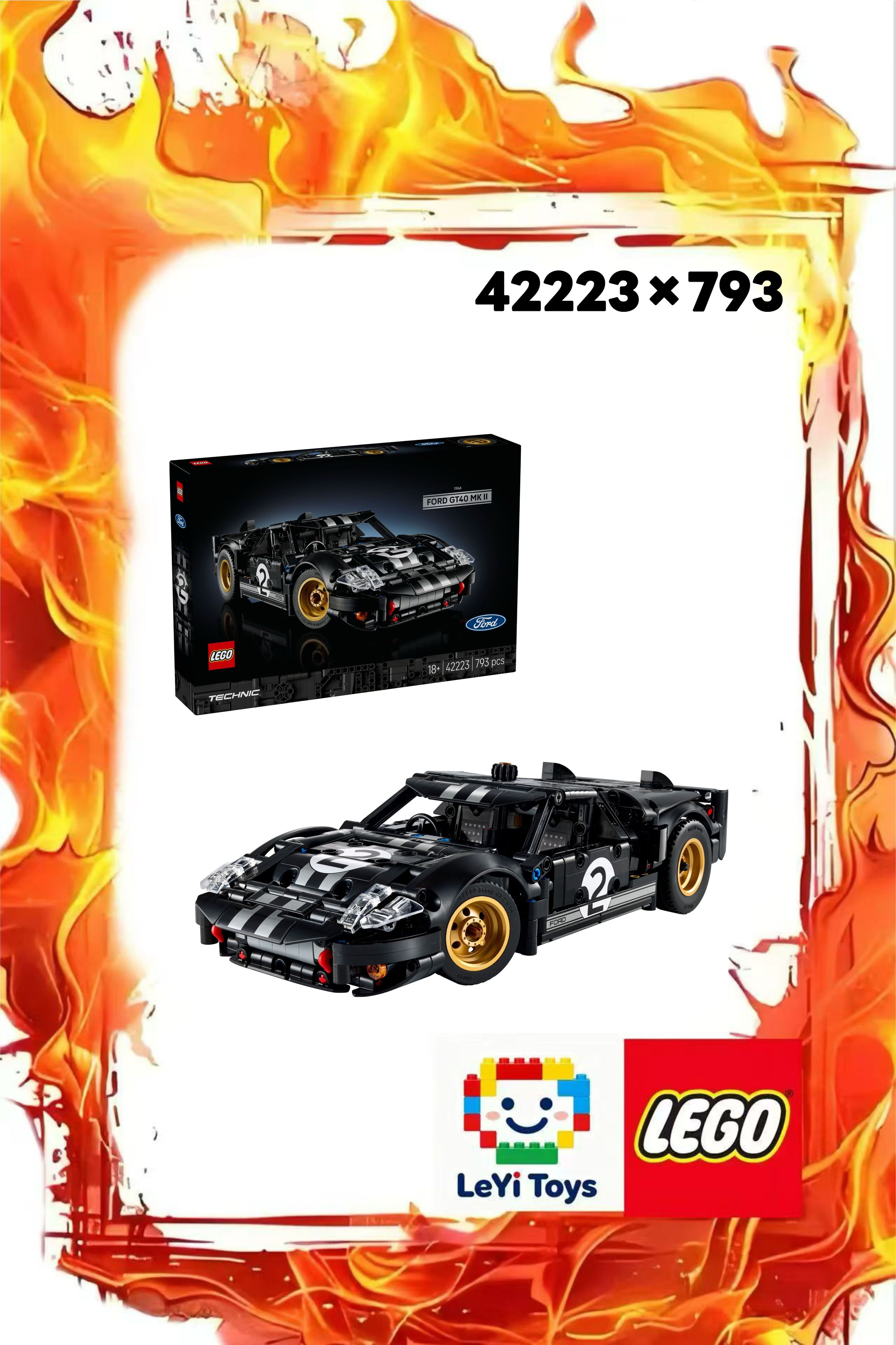 Конструктор LEGO Technic 42223 1966 Форд GT40 MKII купить на OZON по ...