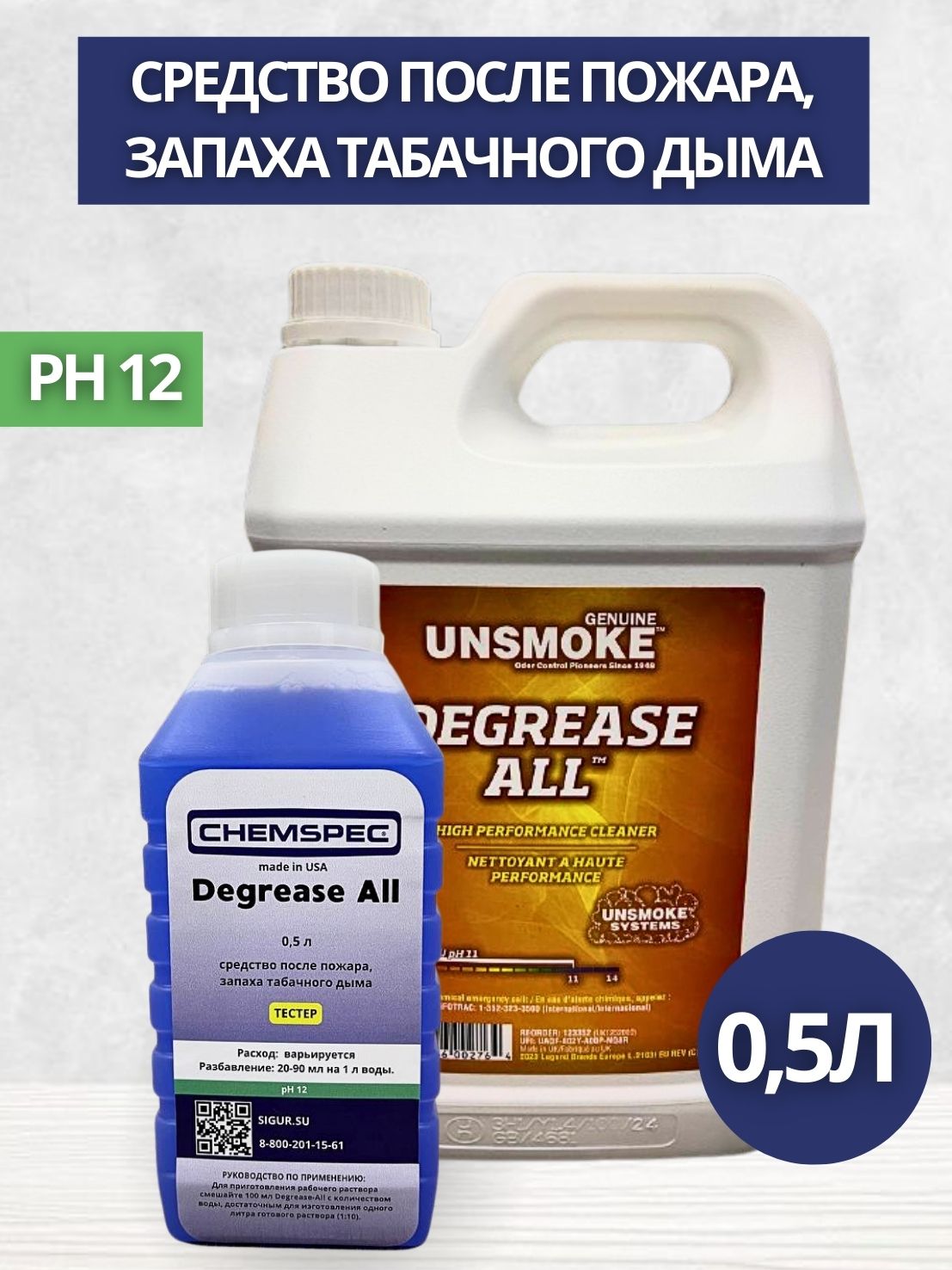 Средство после пожара, запаха табачного дыма Chemspec: Degrease All 0 ...