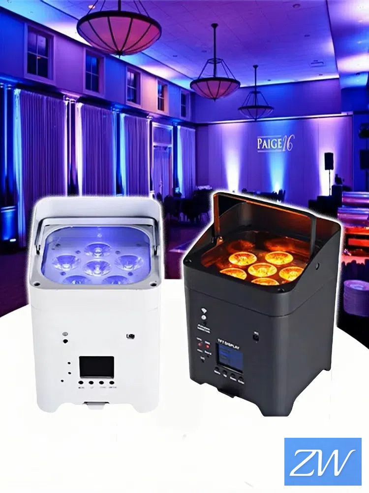 Перезаряжаемый светодиодный прожектор PAR 6хLED для сцены, дискотеки ...