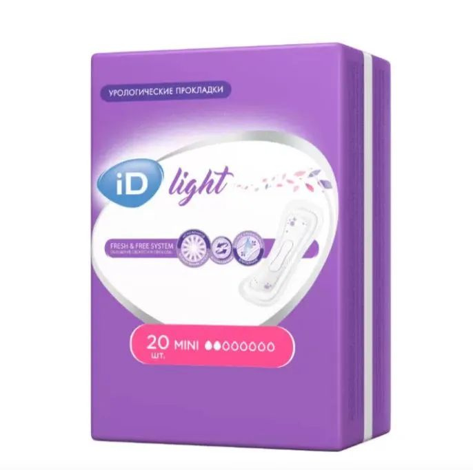 Урологические прокладки для женщин iD LIGHT MINI, 2 кап., 20 шт. - купить с доставкой по ...