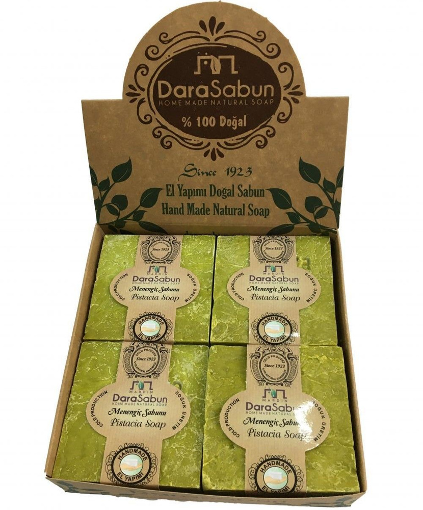 DaraSabun Натуральное Турецкое мыло 4 шт. Фисташка (Мененгич) для ...
