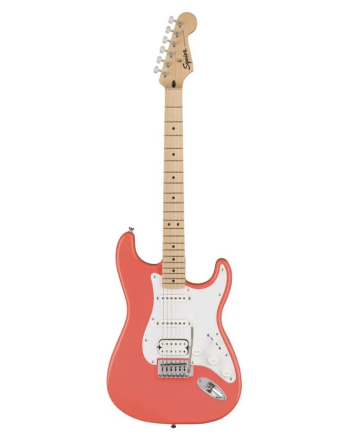 FENDER SQUIER Sonic Stratocaster HSS Tahitian Coral электрогитара, цвет ...