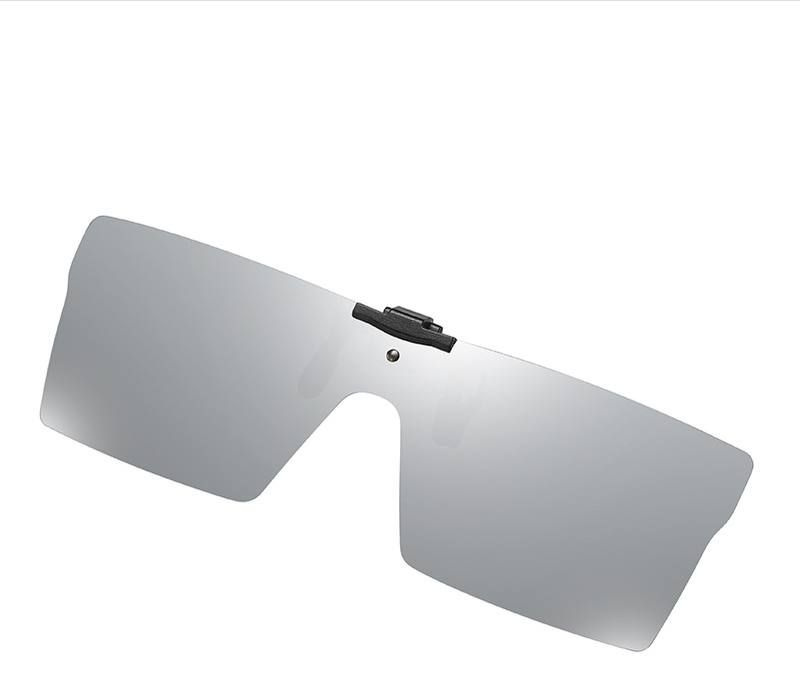 Накладка на очки поляризационная ХРОМ, прямоугольная форма / очки ...