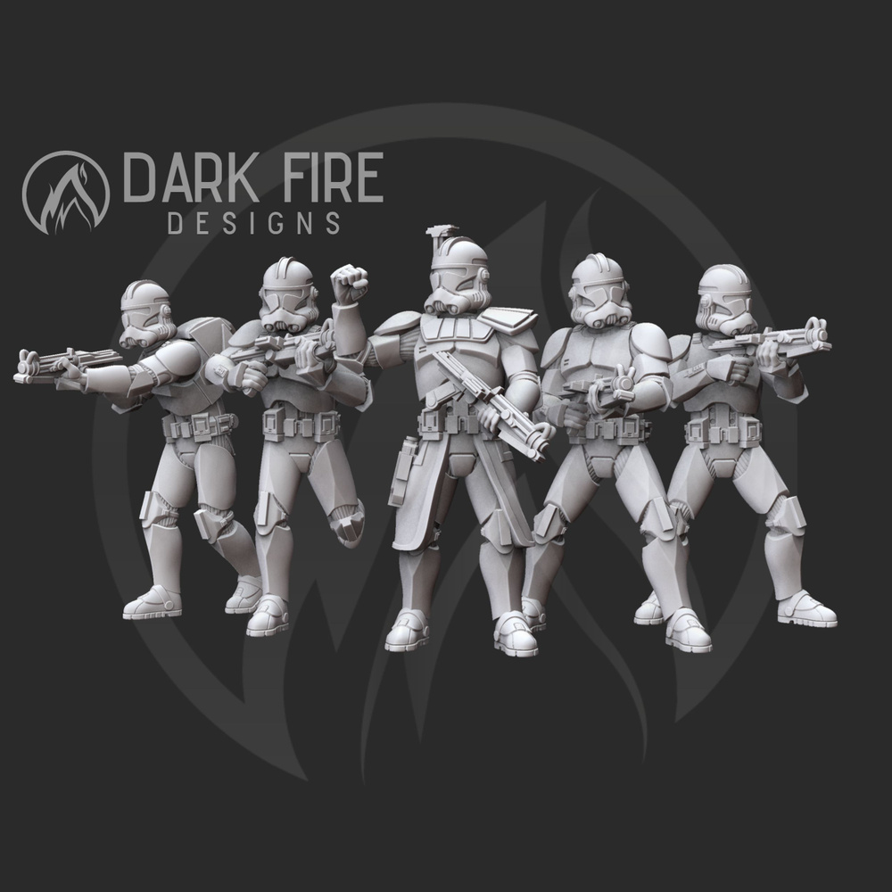 Миниатюра Star Wars Republic Trooper Squad - купить с доставкой по ...