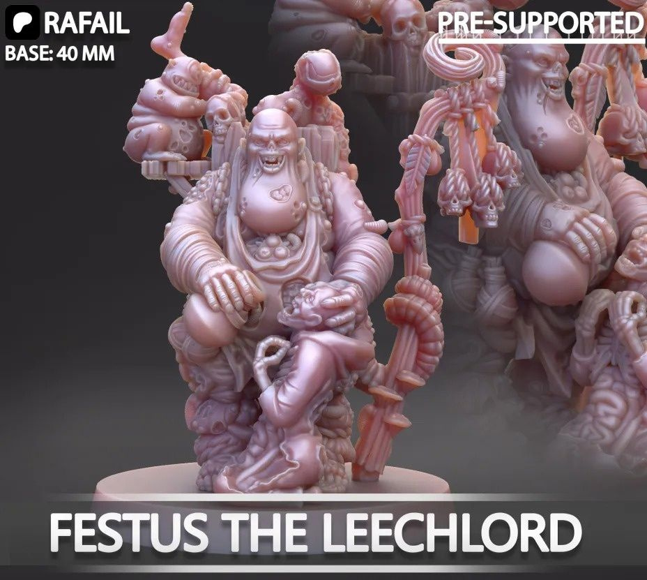 Миниатюра Warhammer Nurgle Festus Leechlord 2 с подставкой купить на ...
