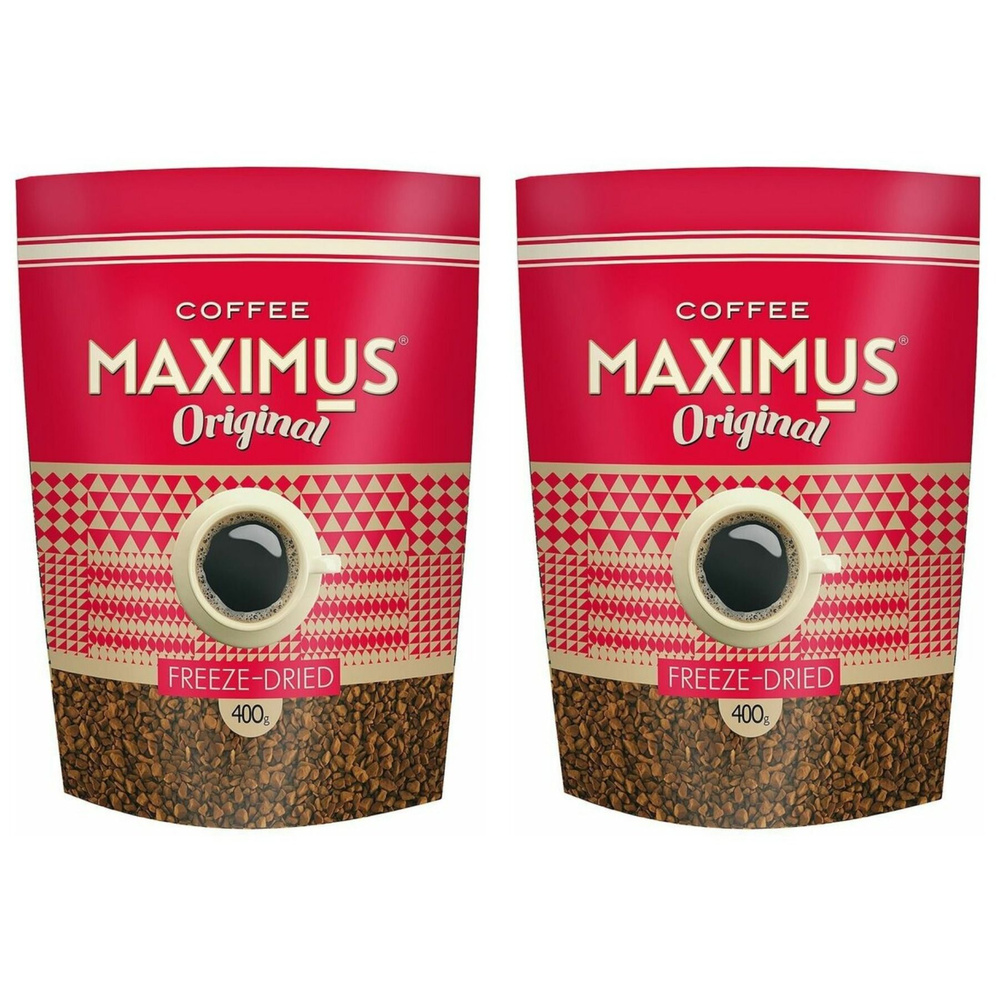 MAXIMUS Кофе растворимый Original, сублимированный, 400 г, 2 уп ...
