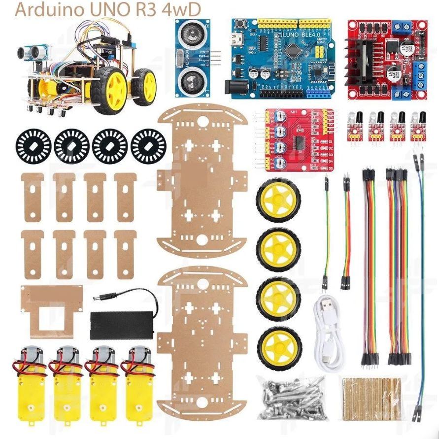 Arduino набор для сборки 4wd робота с контроллером Arduino Uno купить на Ozon по низкой цене