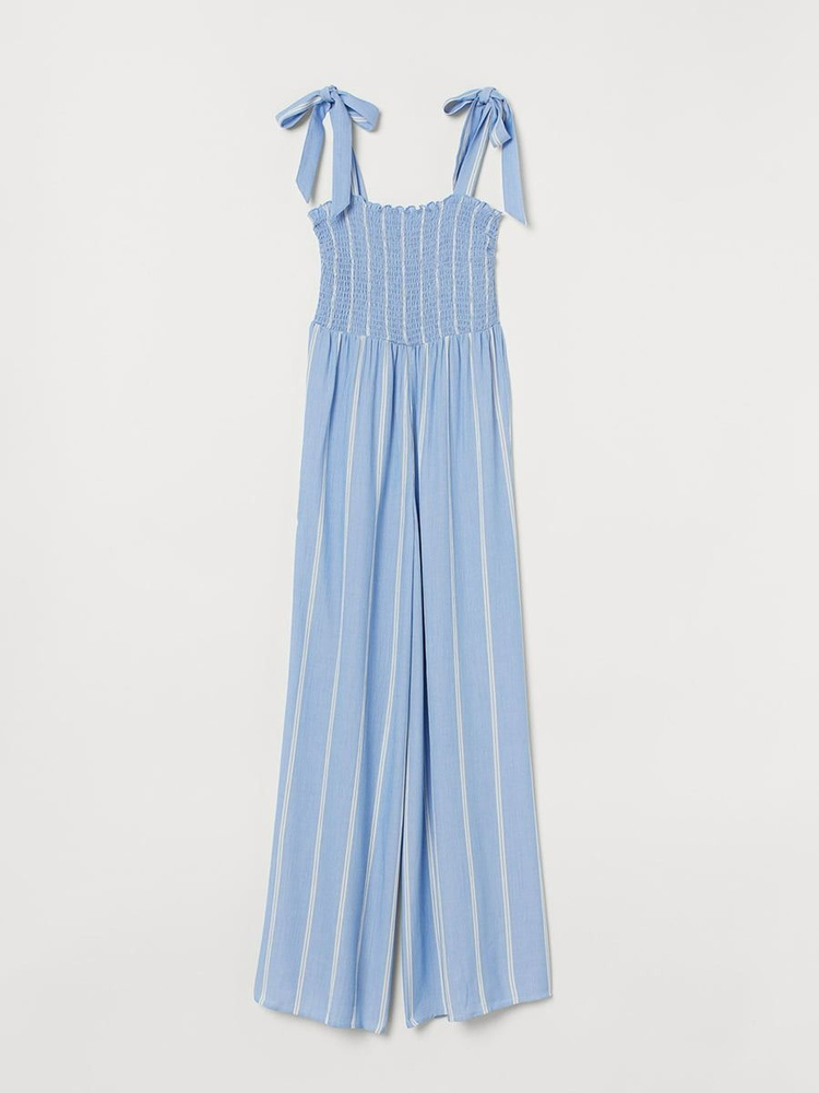 Комбинезон женский H&M, цвет: светло-голубой, белый. 0763178001. Размер ...