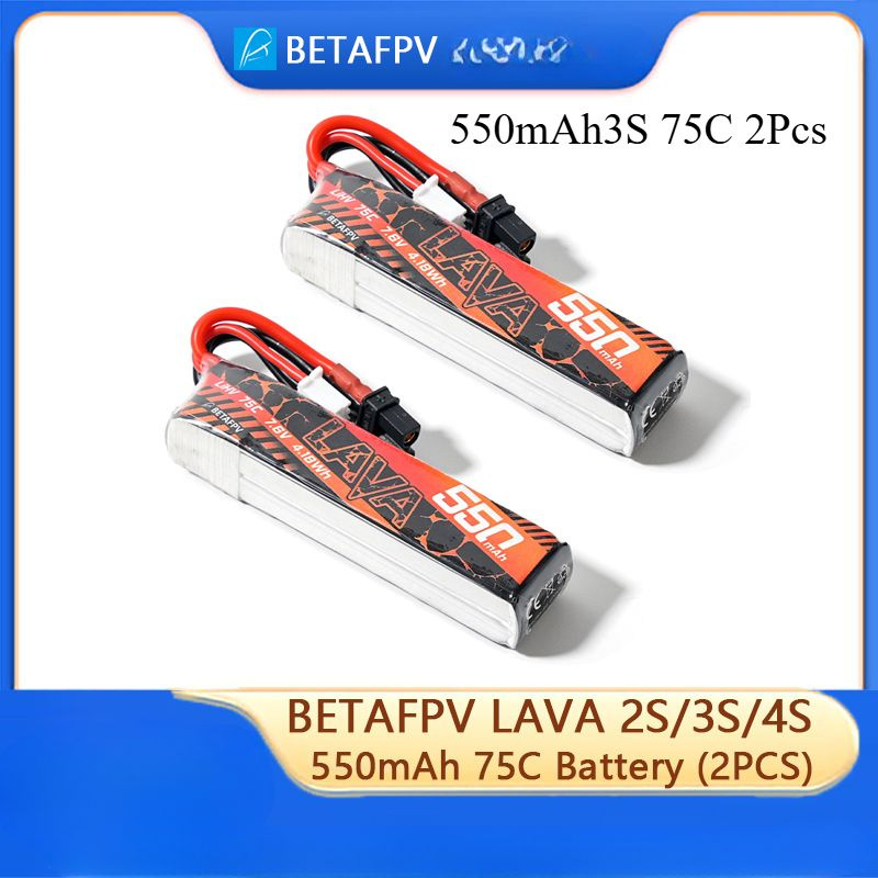 BETAFPV LAVA 2S / 3S / 4S 550mAh 75C Аккумулятор XT30 (2шт) купить на OZON по низкой цене ...