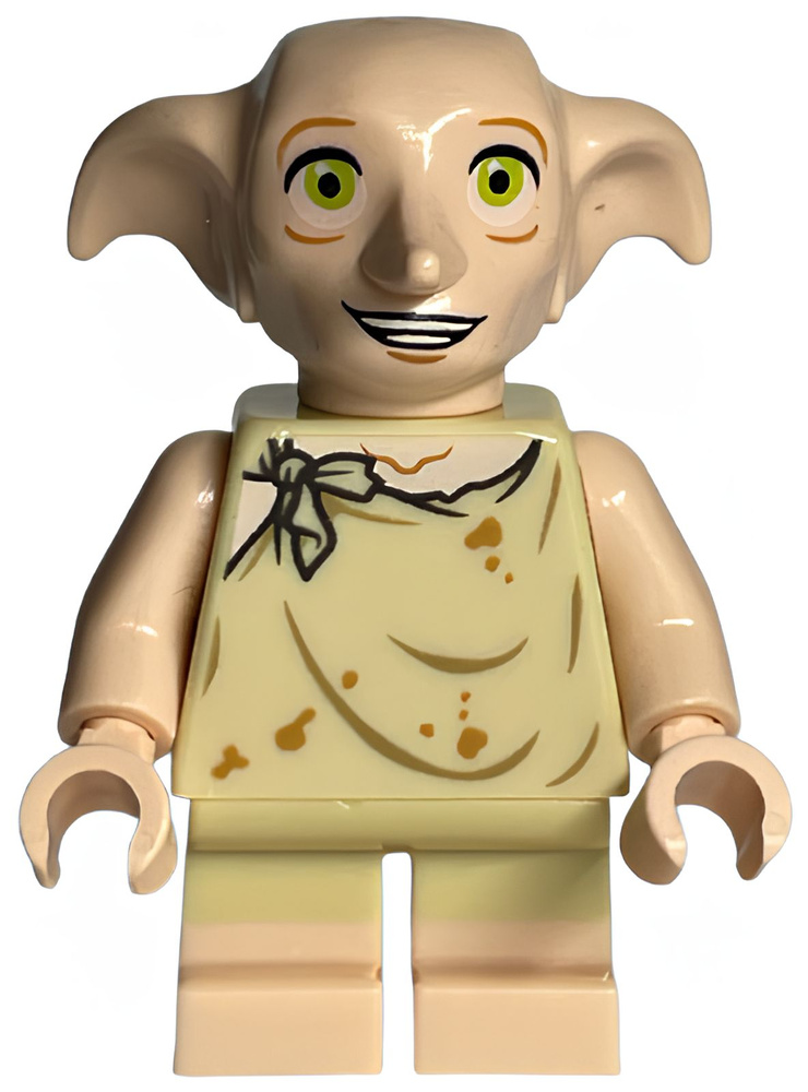 Минифигурка Lego Harry Potter Dobby (Elf) - Light Nougat, Open Mouth ...