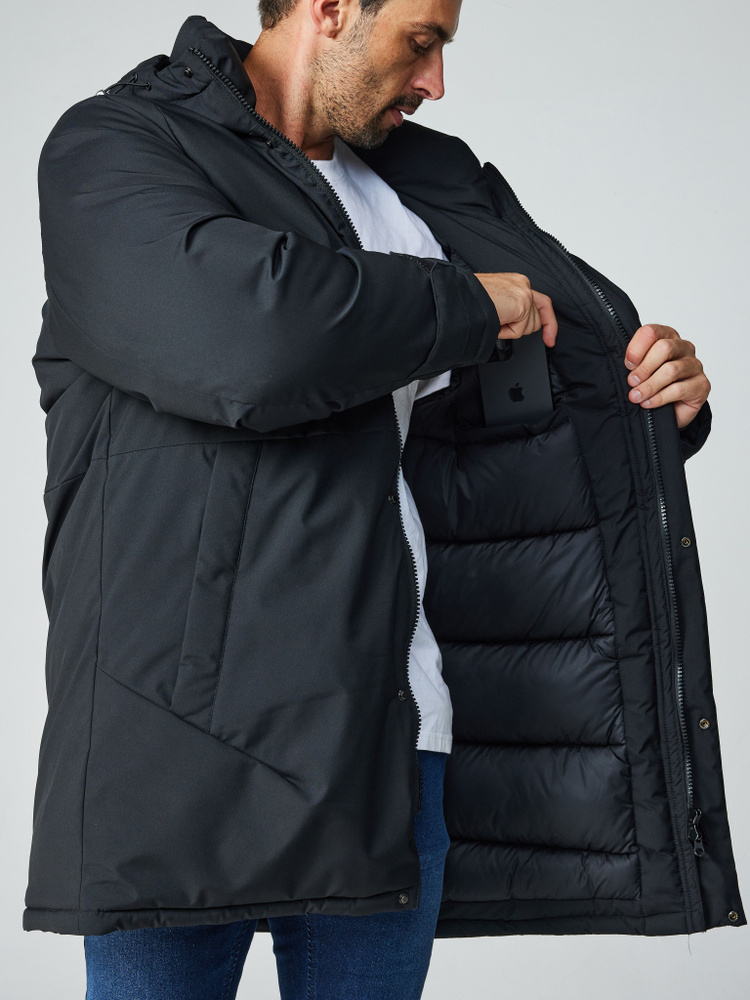 Куртка Мужской BOSECK Молния черный, глубокий черный стойка Полиэфирное волокно, размер 54 ...