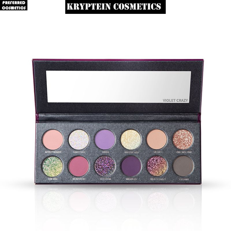 KRYPTEIN COSMETICS Violet Crazy Двенадцатицветная палитра теней для век ...