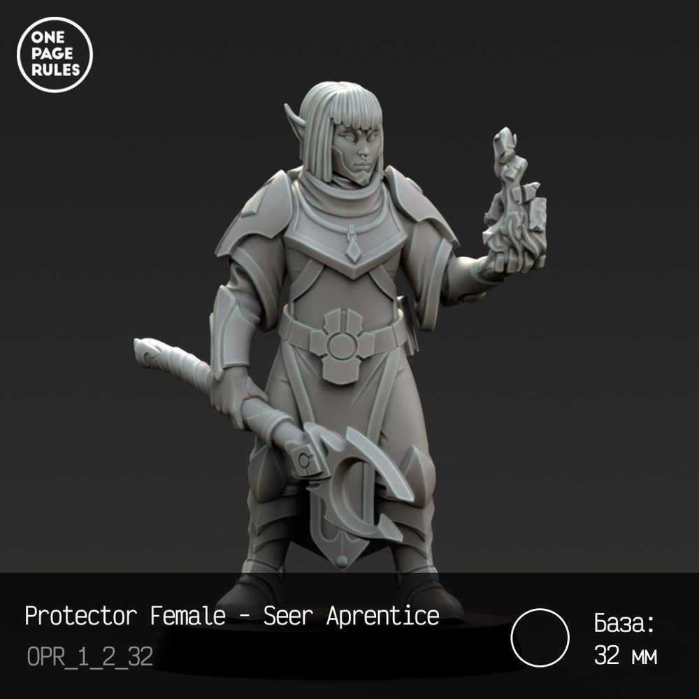Миниатюра Protector Female Seer Aprentice ДНД / Вархаммер - купить с ...
