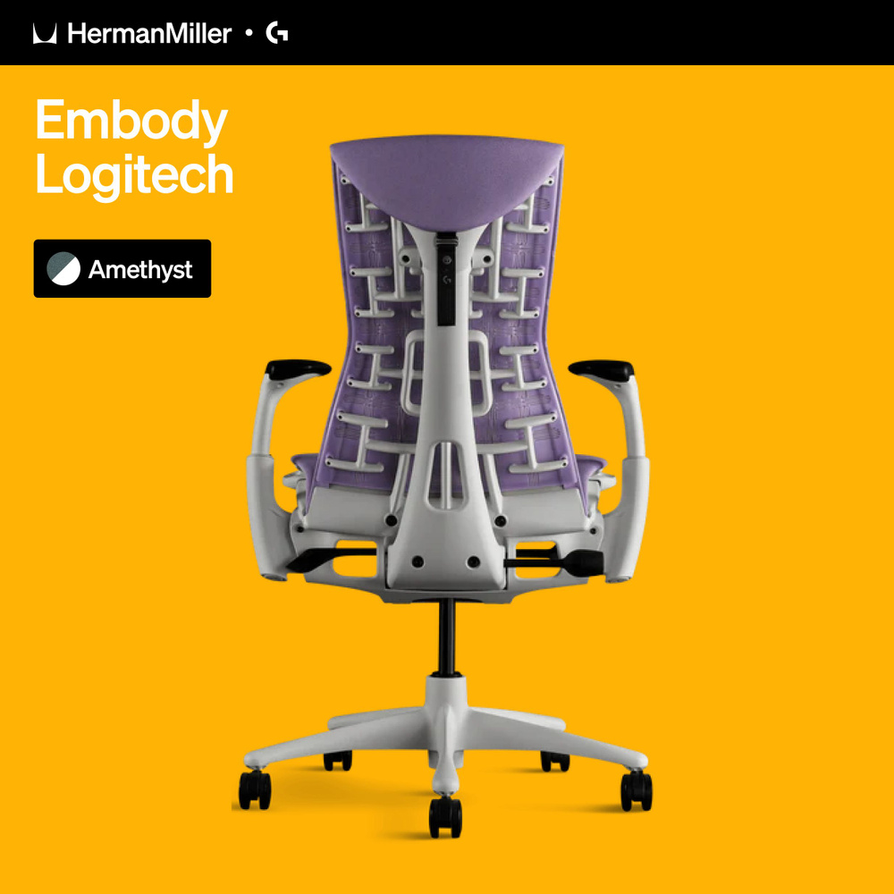 Кресло Herman Miller Embody Logitech Gaming, цвет Amethyst купить на ...