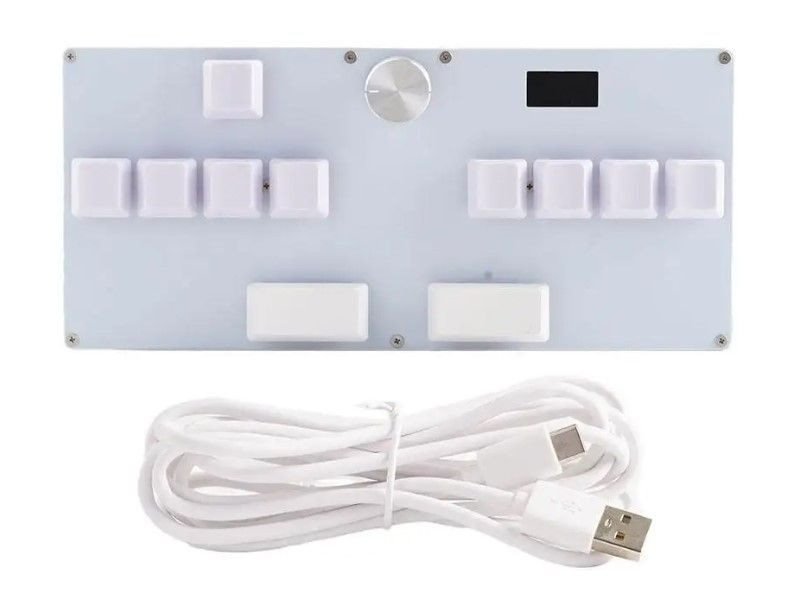 Игровая механическая программируемая клавиатура SayoDevice CM51 с дисплеем, Outemu Pink Switch ...