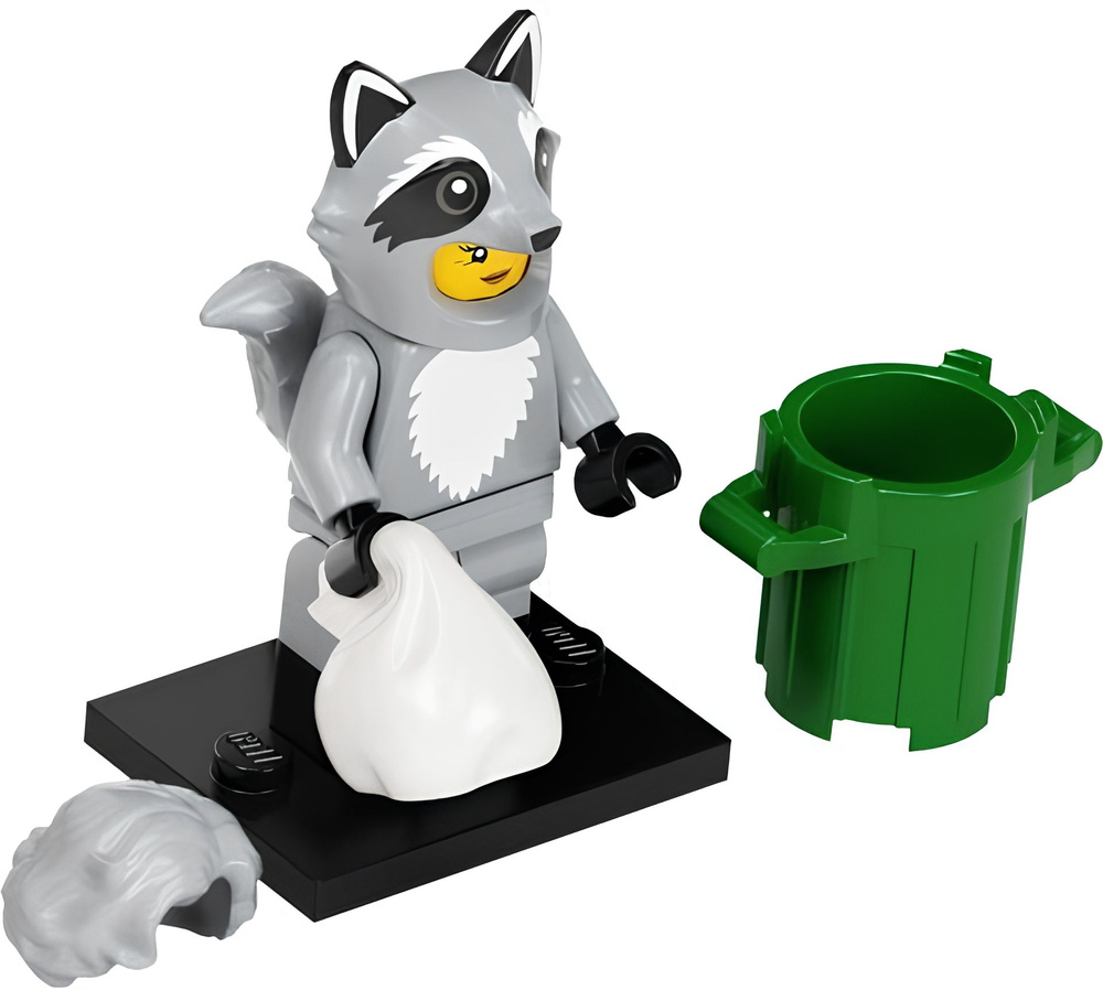 Минифигурка LEGO 71032 Raccoon Costume Fan, Series 22 col22-10 U ...