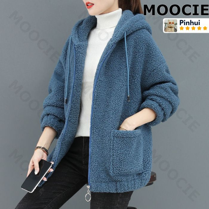 Толстовка Женский MOOCIE синий, размер 54 Китай купить c доставкой на OZON по низкой цене ...