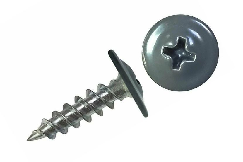 Саморез прессшайба острая 4.2х16 RAL 7024 (графит) уп. 50шт. купить на ...