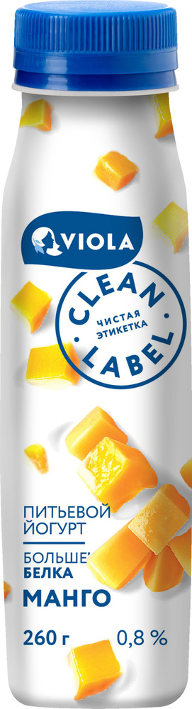 Йогурт питьевой с манго 0,8% 260 г, Clean Label купить на OZON по ...