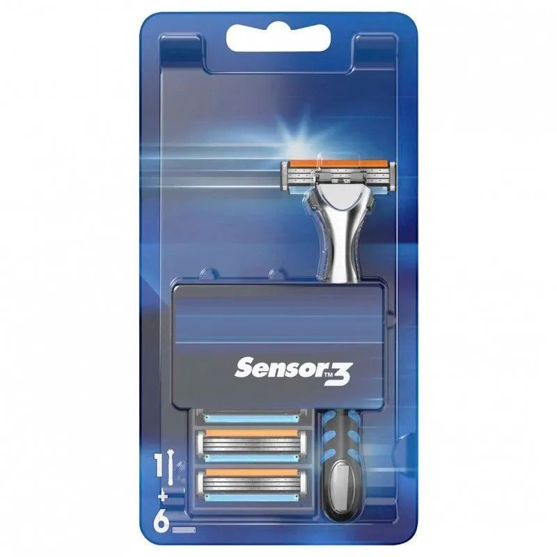 Сменные кассеты-станок для бритья Сенсор Sensor3, 6 штук + станок купить на OZON по низкой цене ...