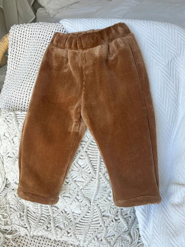 Брюки утепленные Девочки, Мальчики REGI STORE прямые коричневый, кофе Полиэстер, Вельвет ...