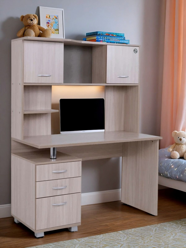 Компьютерный стол ИВАРУ Компьютерный стол_МАКСИМ_1, 120х60х160 см ...