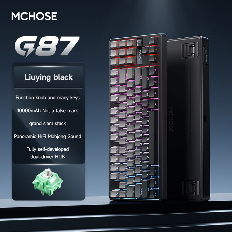 Игровая клавиатура беспроводная MCHOSE G87, черный купить на OZON по низкой цене (2200058359)