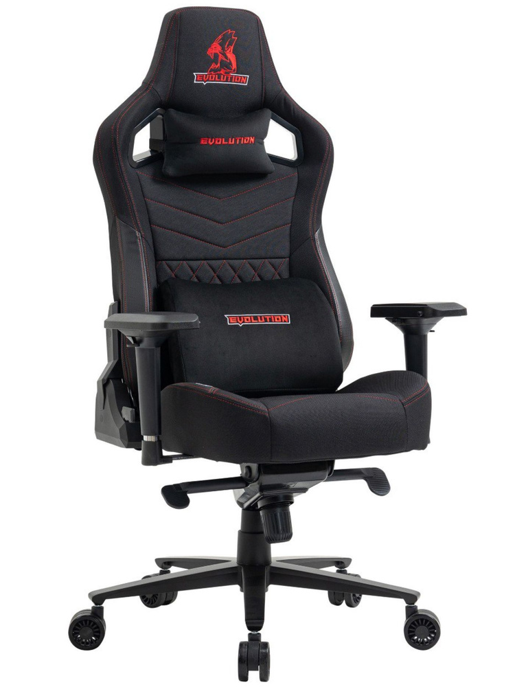 Игровое компьютерное кресло EVOLUTION NOMAD Black/Red, тканевое, Мультиблок купить на OZON по ...