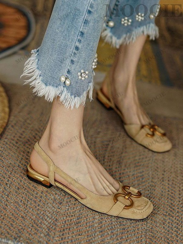 Босоножки Женский MOOCIE Танкетка Синтетическая кожа, размер 40 Закрытый нос Лето Китай Без ...