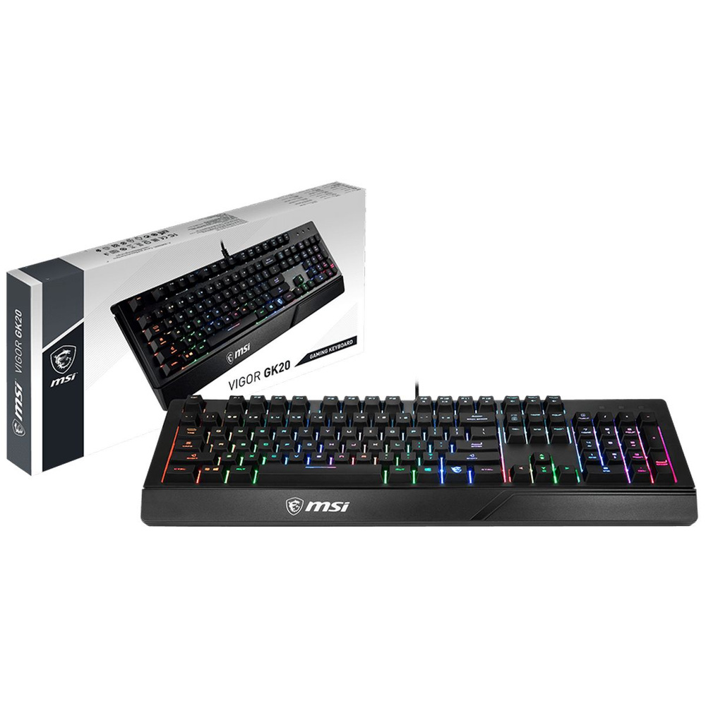 Клавиатура проводная MSI 104клавиш, черная RGB VIGOR GK20 RU купить на ...