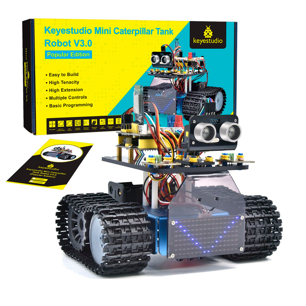 Keyestudio Mini Caterpillar Tank Robot V3.0 для Arduino купить на OZON ...