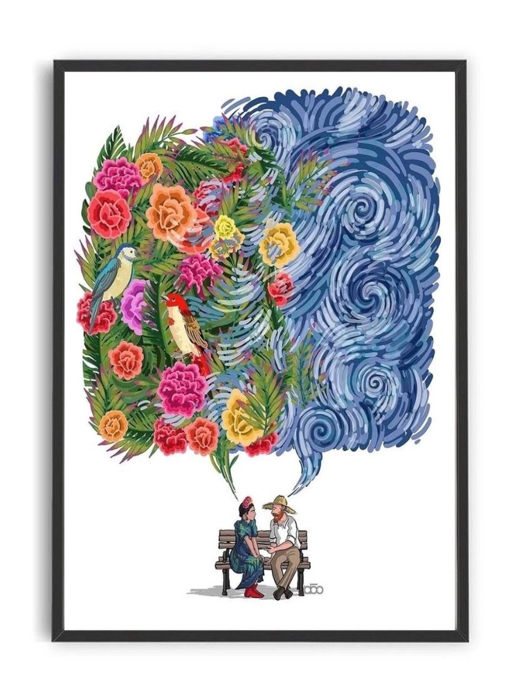 Постер Арт, Интерьер Фрида Кало, 42 29.7 купить c доставкой на OZON по ...