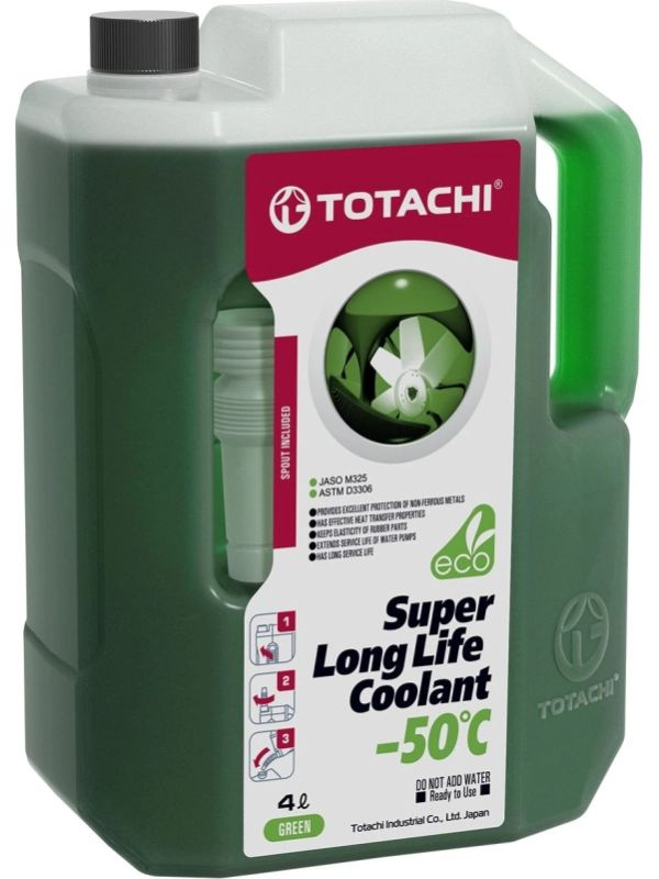 Антифриз Totachi Super Long Life Coolant Green, SLLC, зелёный, -50 C ...