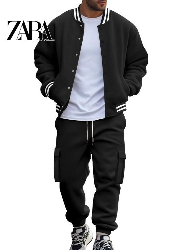 Комплект одежды Мужской Zara Спортивный брючный, двойка черный, размер ...