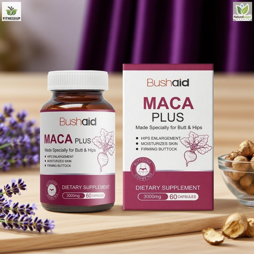 Капсулы Bushaid MACA PLUS 3000 мг с Экстрактом Маки для Увеличения и ...