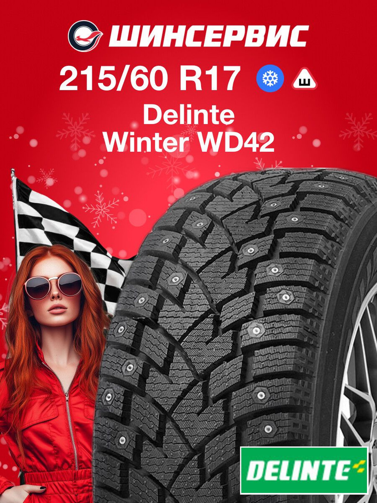 Delinte Winter WD42 Шины зимние 215/60 R17 96T Шипованные 6921109007872 ...