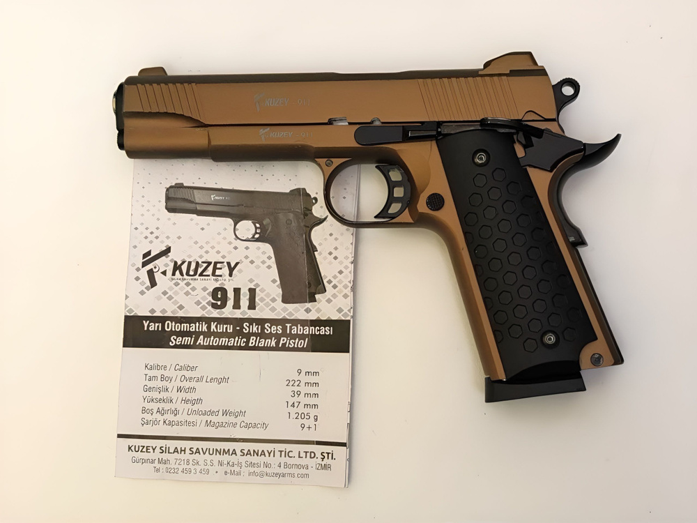 Сигнальный пистолет Kuzey 911 (Горчичный) + Кейс купить на OZON по низкой цене (2913216794)