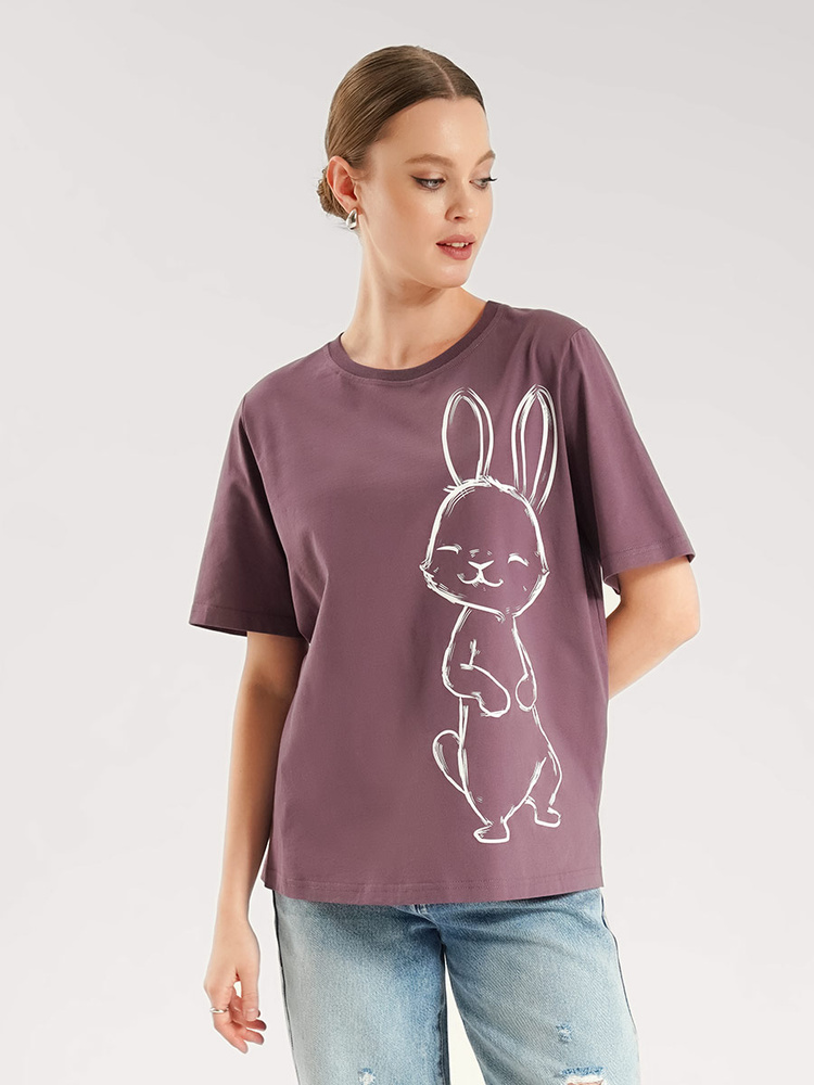 Футболка Женский CLEVER WEAR для дома, для спорта бордовый Короткий ...