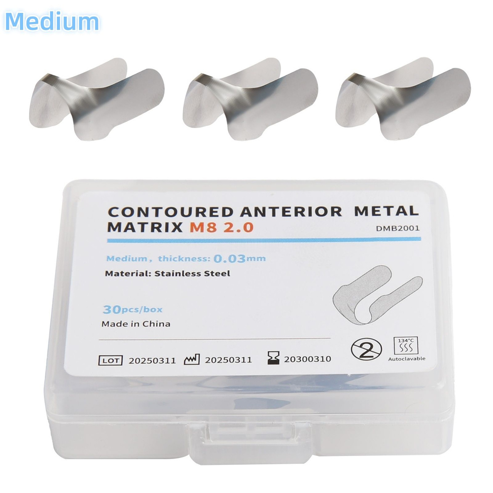 30 шт./уп. Стоматологические контурные металлические матричные кольца для фронтальной группы ...
