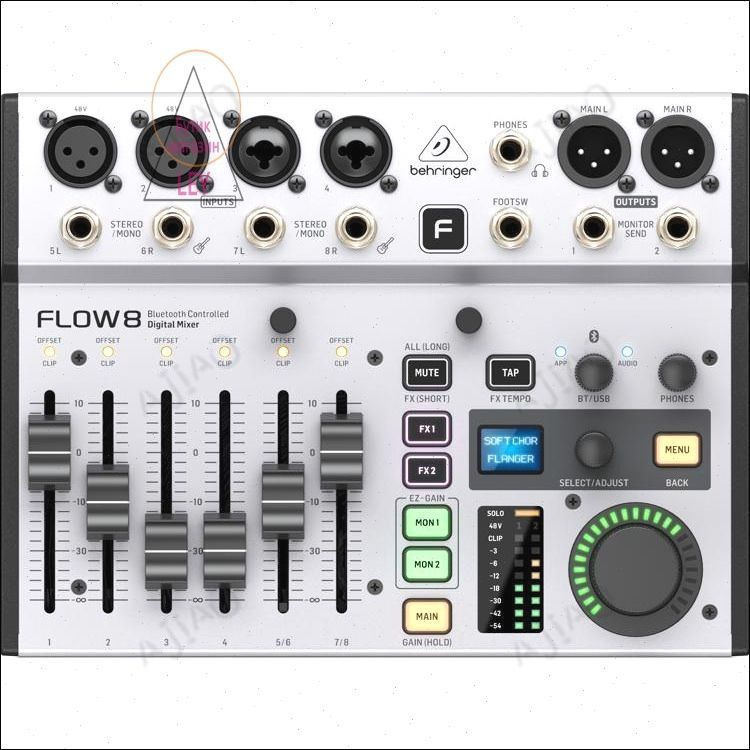 BEHRINGER FLOW 8 - цифровой микшерный пульт, 4 TRS входа, 2 XLR входа ...