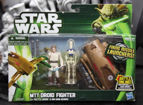 Hasbro,Star Wars MTT Droid Fighter Vehicle with Battle Droid and Obi ...