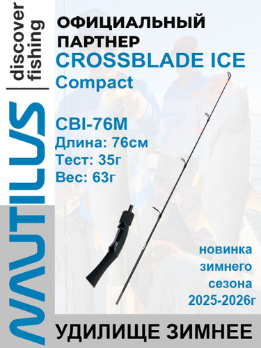 464 отзыв на Удилище зимнее Nautilus CROSSBLADE ICE Compact CBI-76M Max ...