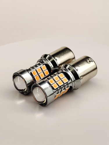 27 отзыв на Яркие LED лампы с линзой со смещением 12V ЖЕЛТЫЕ PY21W ...