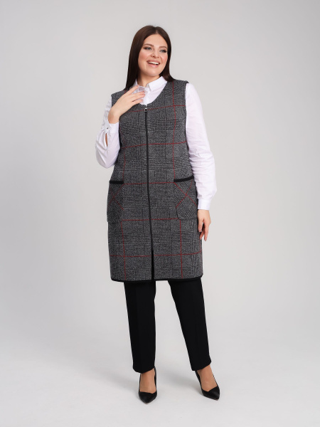 Сарафан Женский BONADI темно-серый вязаное Офисный/школьный Без рукавов Трикотаж Карманы, размер ...